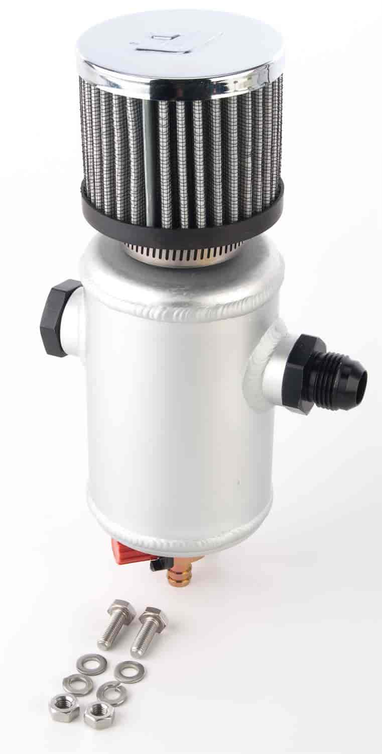 JEGS Remote Oil Breather Tank 9" H x 3" Dia. -12AN, 7 oz. – Atlas Race ...